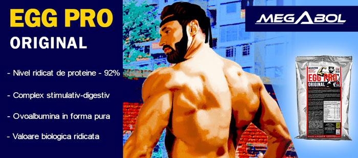 Supliment de proteine 92% Megabol EGG PRO 300 gr, din albumina de ou ...